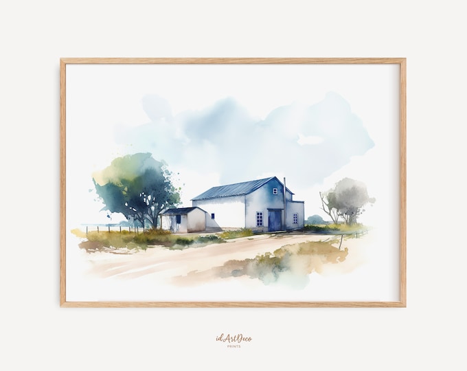 Barn Print 240228 Decor for Modern Farmhouse, Vintage Barn Art Print ...