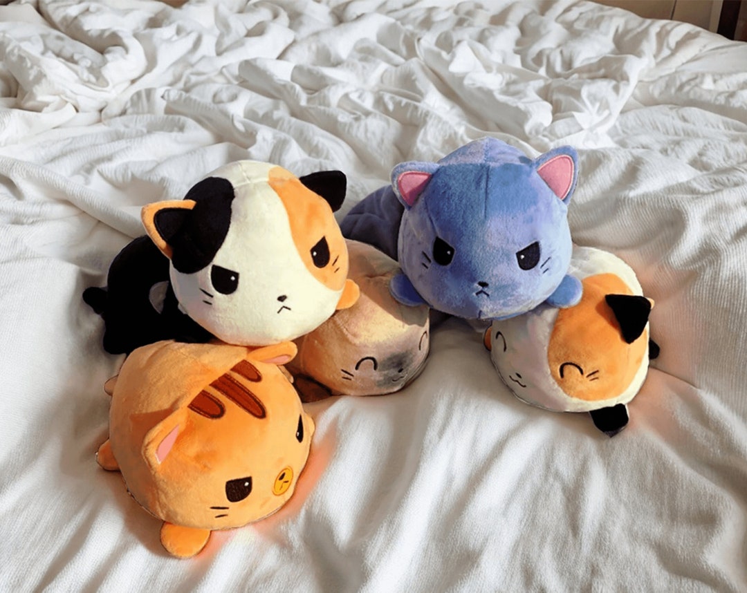 Reversible Cat Plush Stuffed Animal Plush Reversible Toy - Etsy