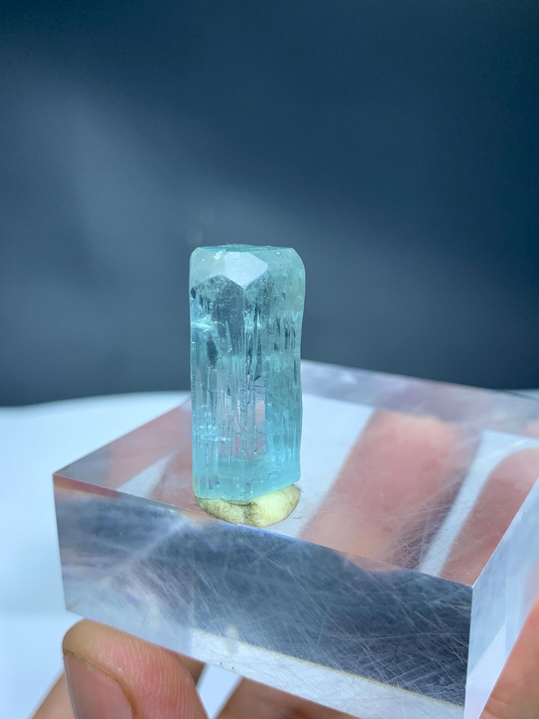 Diamond Cut Terminated Sky Blue Aquamarine Crystal From Shigar ...