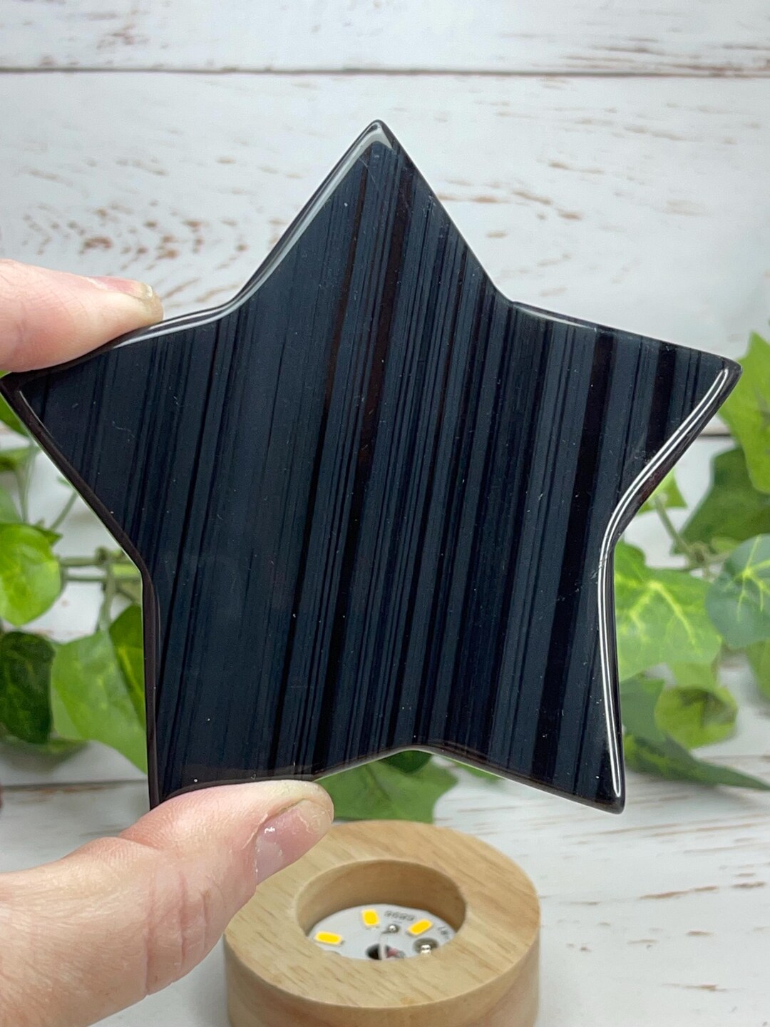 Lace Obsidian Star – 4 Inch Crystal Carving - Etsy