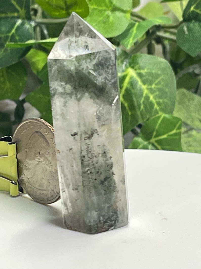 Garden Quartz Point – 1.0 Oz Polished Quartz Tower – 55mm Natural ...
