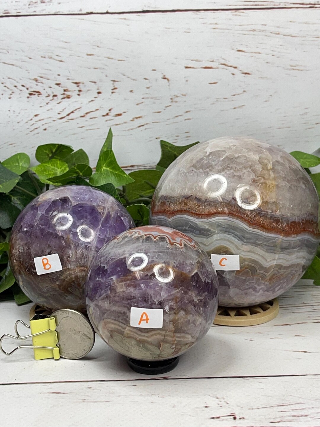 Amethyst and Crazy Lace Sphere, Amethyst Sphere, Crazy Lace Sphere ...