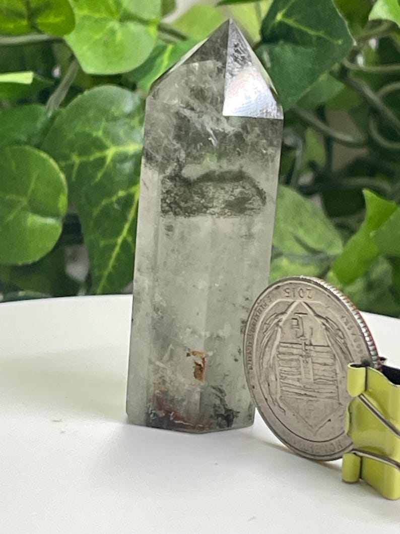 Garden Quartz Point – 1.0 Oz Polished Quartz Tower – 55mm Natural ...