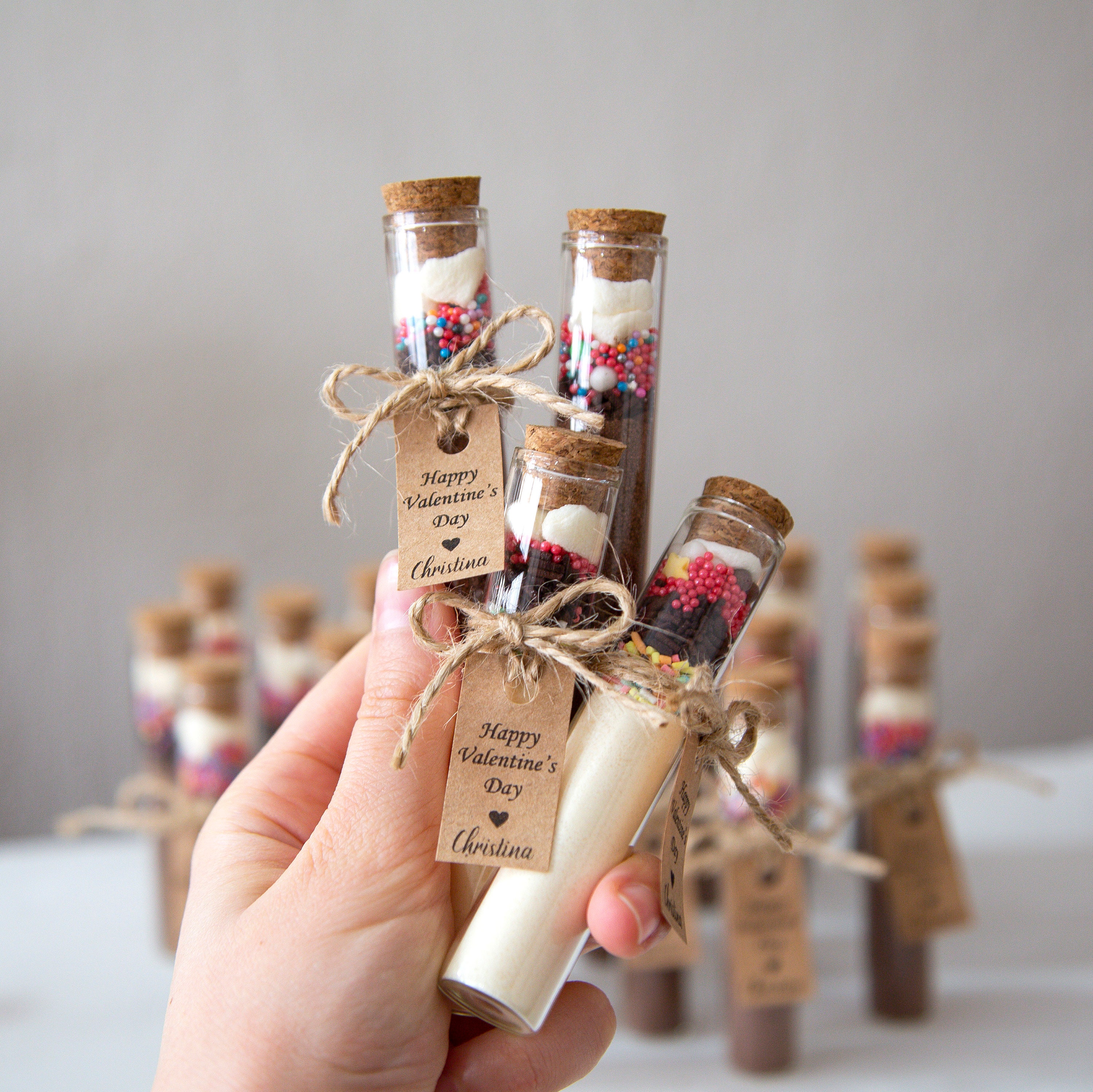 100 Pcs Hot Chocolate With Marshmallow, Hot Chocolate Wedding Favour in ...