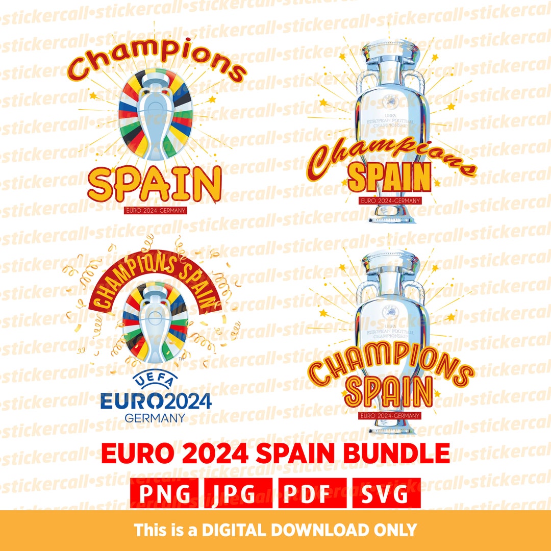 Campeones de la Eurocopa 2024 de la UEFA, EURO 2024 España, Paquete de ...