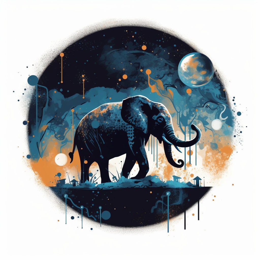 Vector Designs of Animals in Nebula Galactic Art Best Midjourney Prompt ...