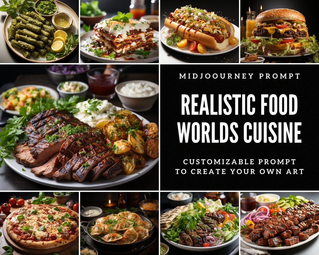 Realistic Food Worlds Cuisine Photography Best Midjourney Prompt ...