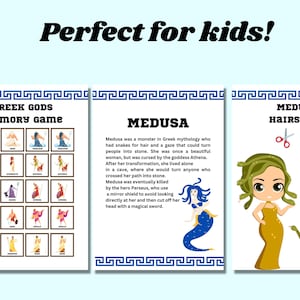 Ancient Greece Gods Printable Mythology Games Pack; Fun Activity for ...