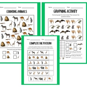 Kindergarten Animals Workbook; Animals Worksheets; Printable Animals ...