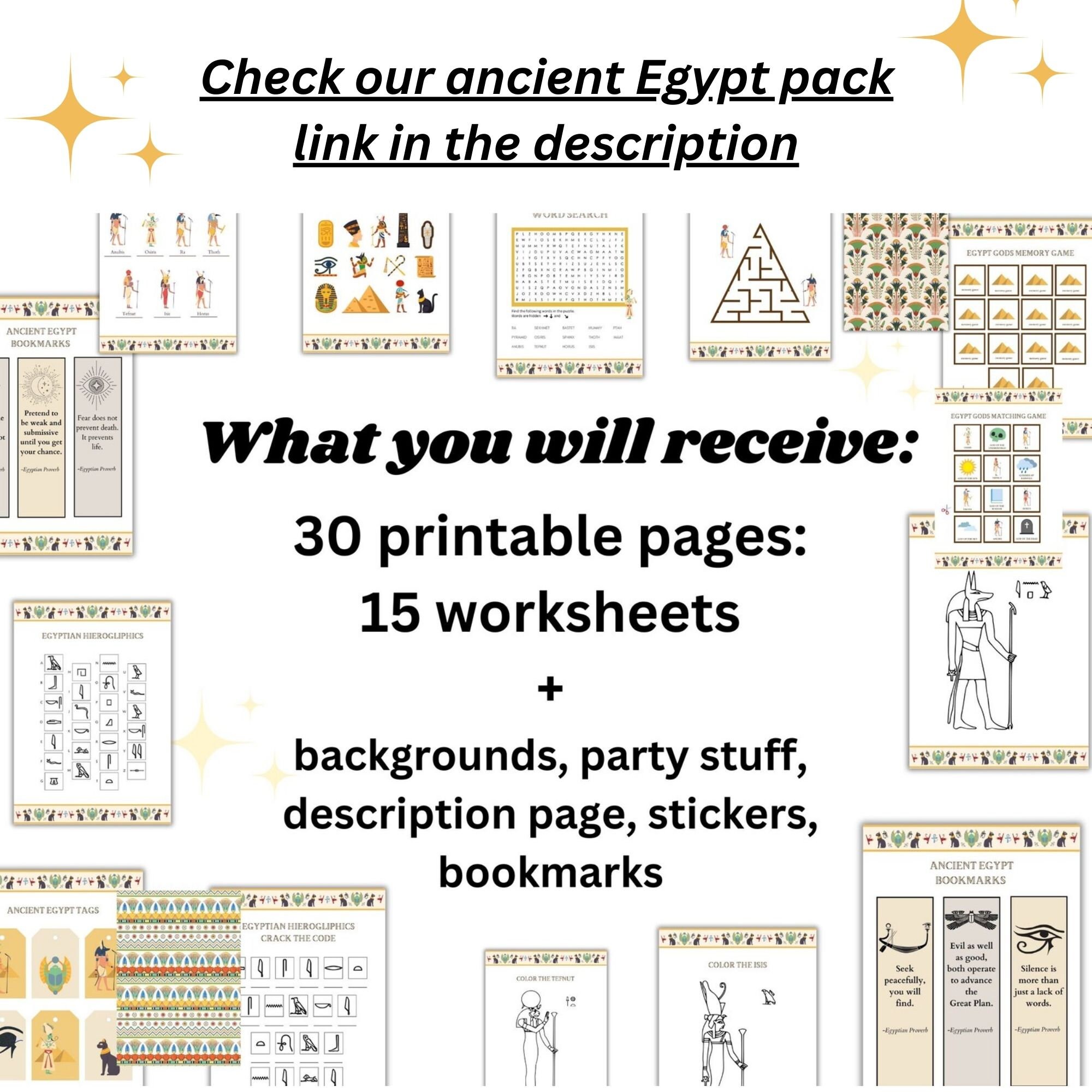 Ancient Egypt Gods Printable Mythology Party Guess the Name Game ...
