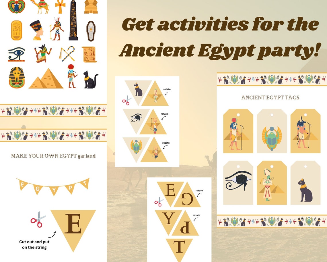 Ancient Egypt Gods Printable Mythology Games Pack; Fun Activity for ...