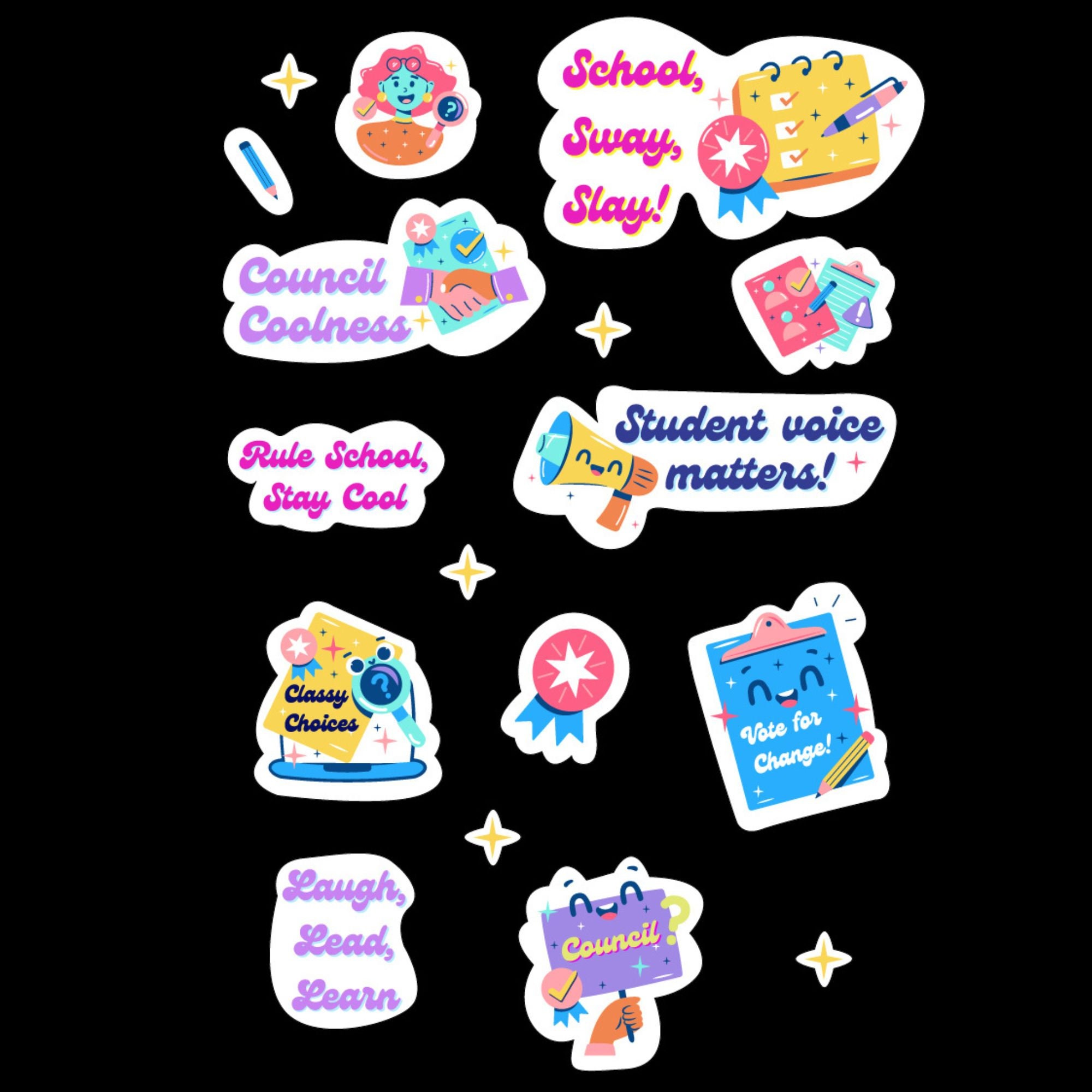 Student Council Digital Stickers; Digital Planner Stickers; Pupils ...