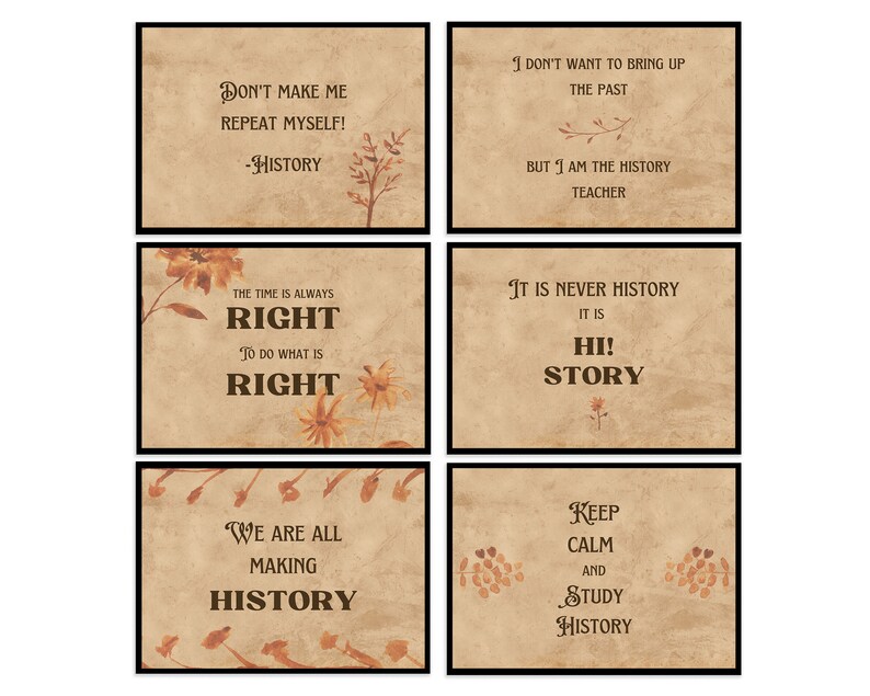 Printable Funny and Inspiring History Teacher Posters; History ...