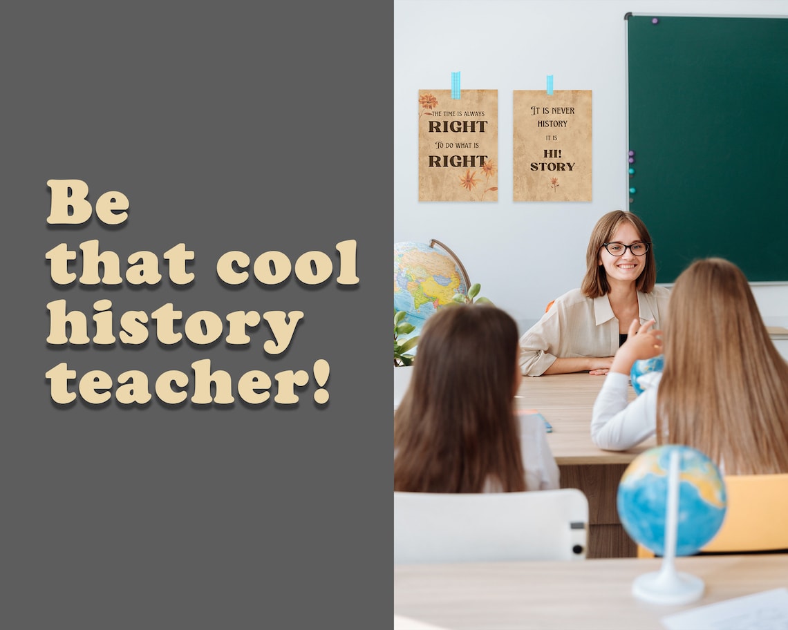 Printable Funny and Inspiring History Teacher Posters History Classroom ...