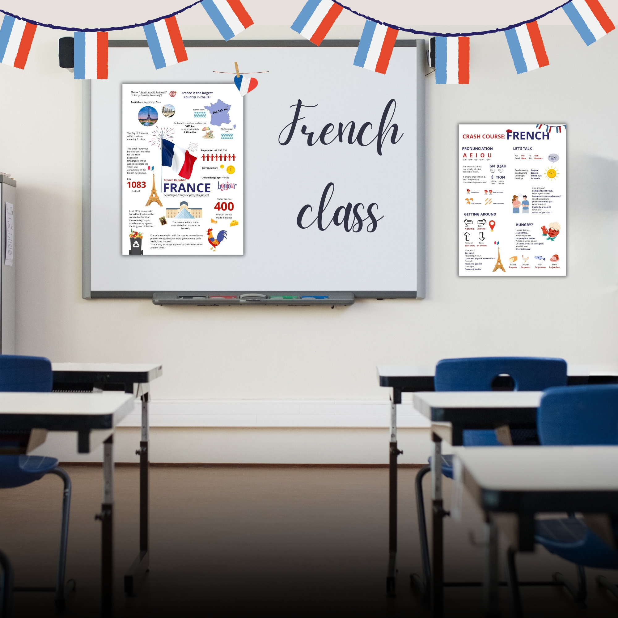 France Infographic Posters; French Classroom Decor; French Class ...