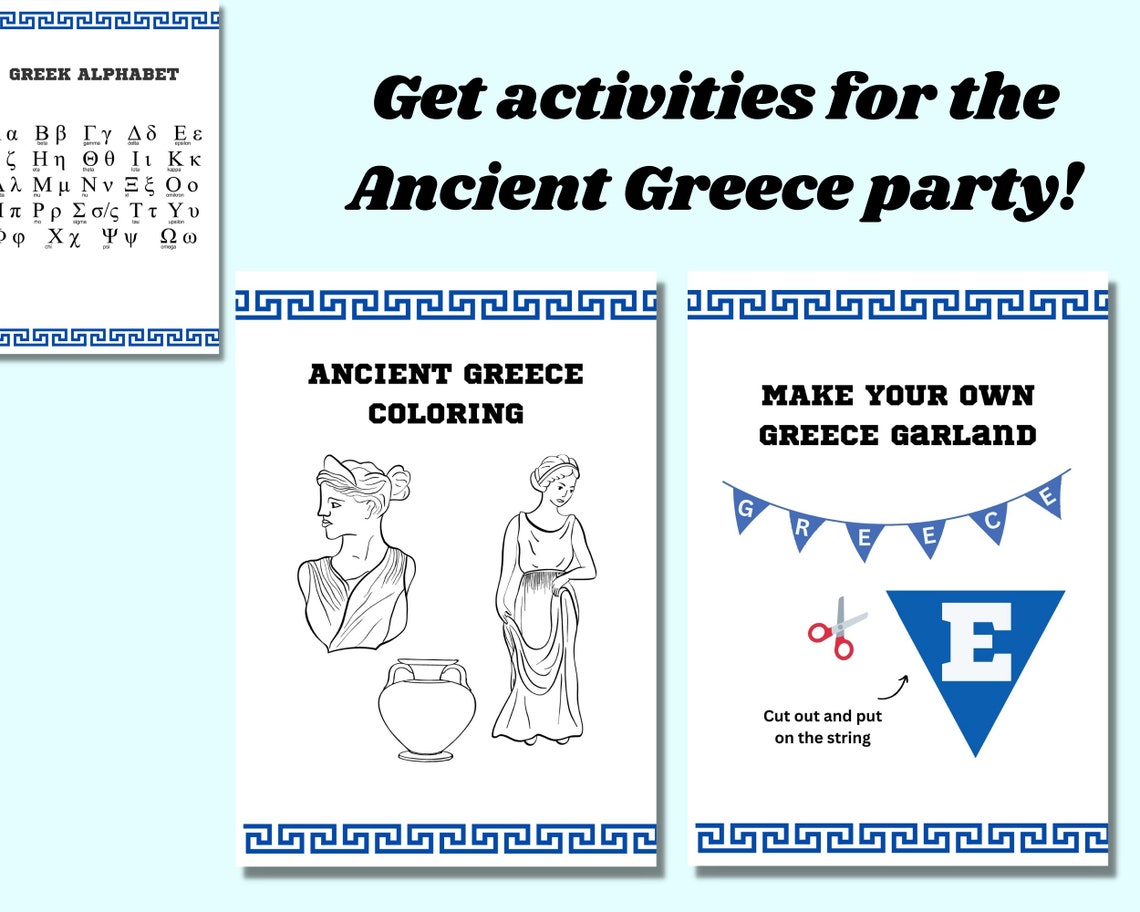Ancient Greece Gods Printable Mythology Games Pack; Fun Activity for ...
