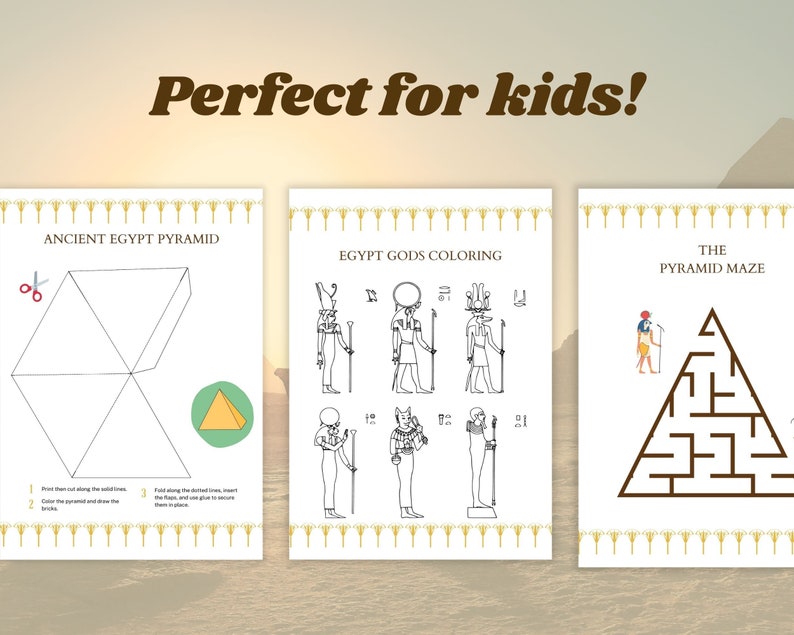 Ancient Egypt Gods Printable Mythology Games Pack; History Lesson ...