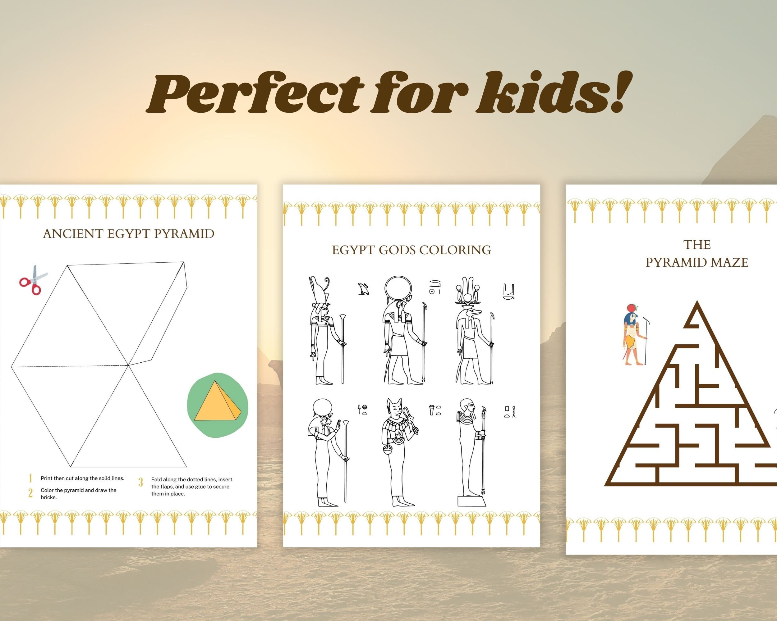 Ancient Egypt Gods Printable Mythology Games Pack; History Lesson ...