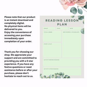 Boho Style Reading Lesson Plan Sheet; Literature Class; Teacher Hack ...