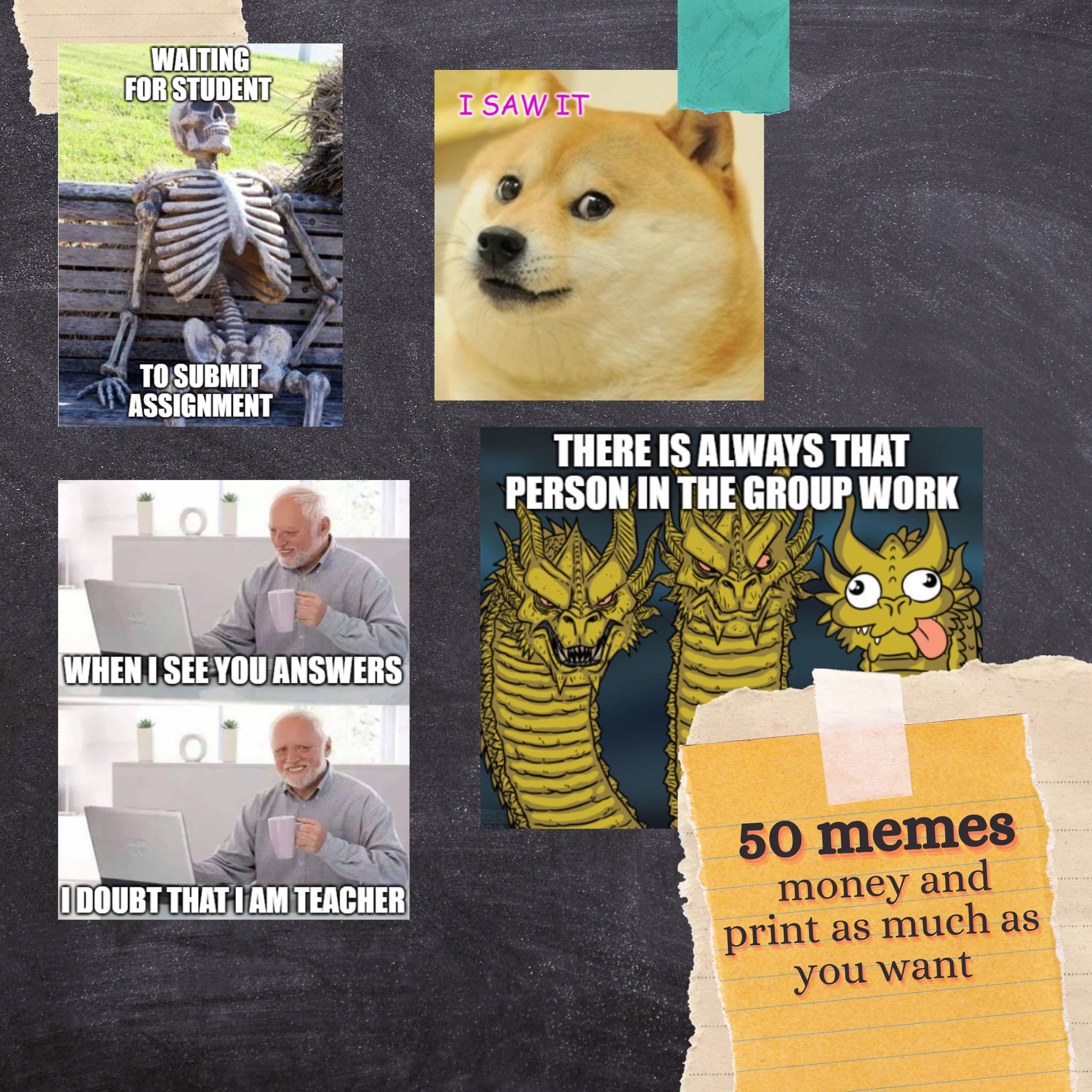 Printable Funny and Inspiring Teacher Memes; Teacher Classroom Decor ...