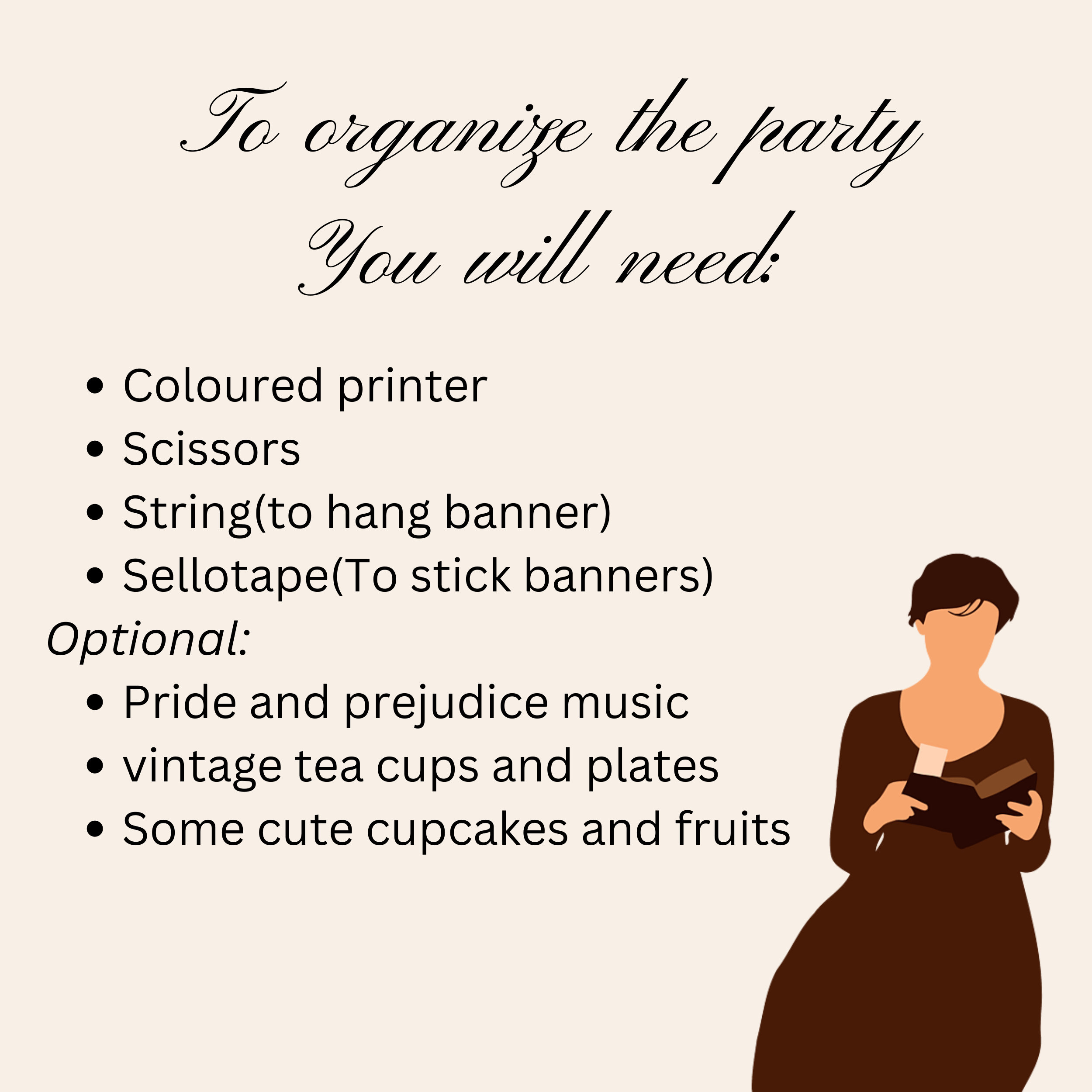 Pride and Prejudice Themed Party- Digital Download; Golden Party ...