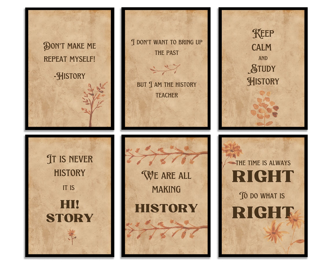 Printable Funny and Inspiring History Teacher Posters History - Etsy
