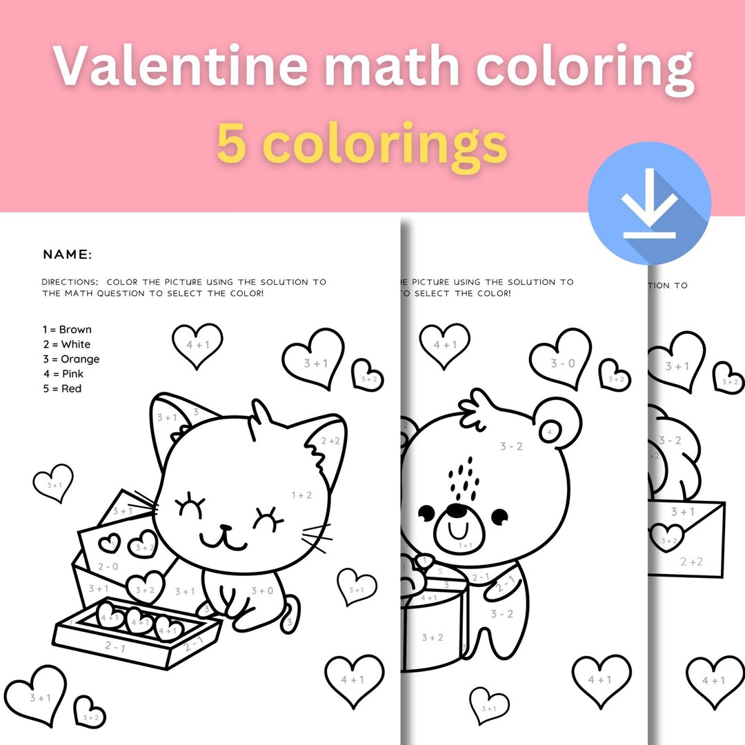 Printable Math Teacher Valentine Coloring Pages; Valentine Coloring ...