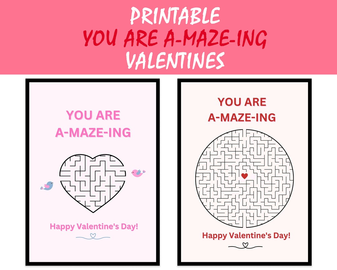 Printable Valentine's Day Activity Cards! Digital Download I Material ...