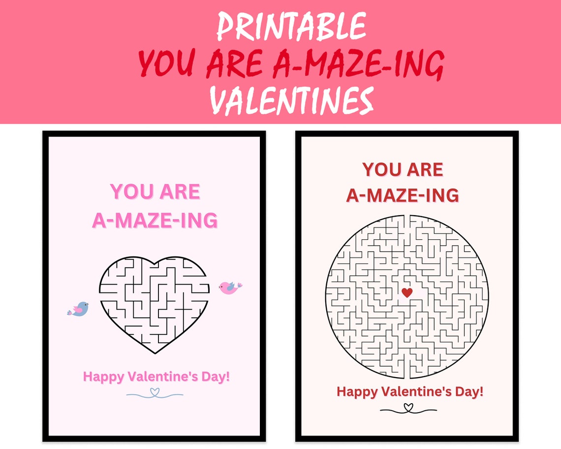 Printable Valentine's Day Activity Cards! Digital Download I Material ...