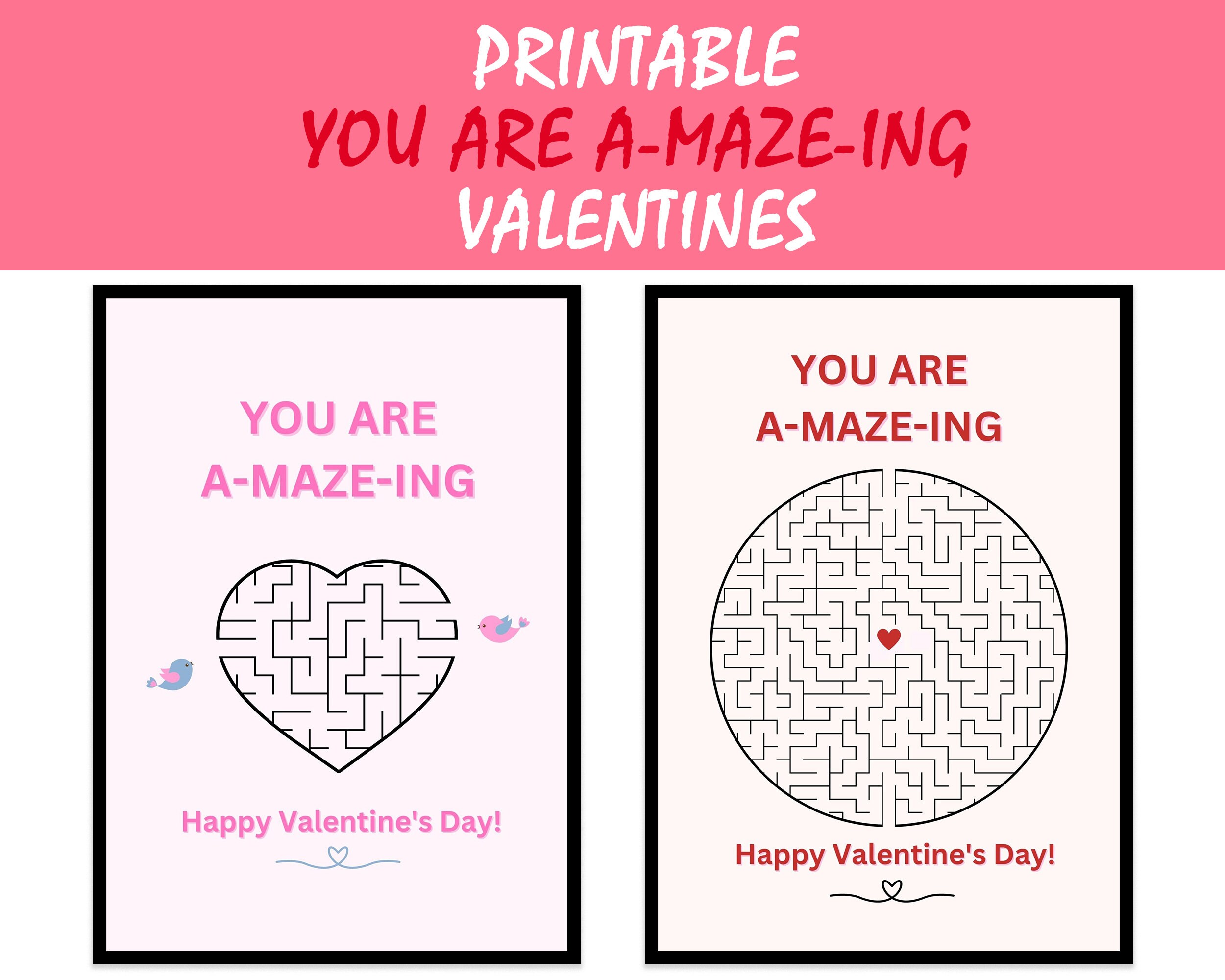 Printable Valentine's Day Activity Cards! Digital Download I Material ...