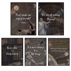 Printable Funny and Inspiring History Teacher Posters; Dark Aesthetic ...