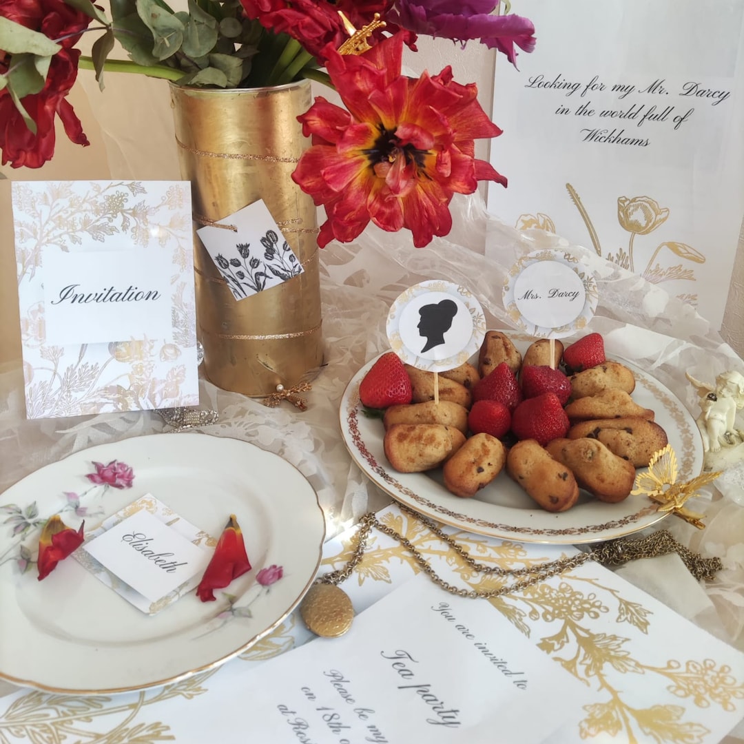 Pride and Prejudice Themed Party- Digital Download; Golden Party ...