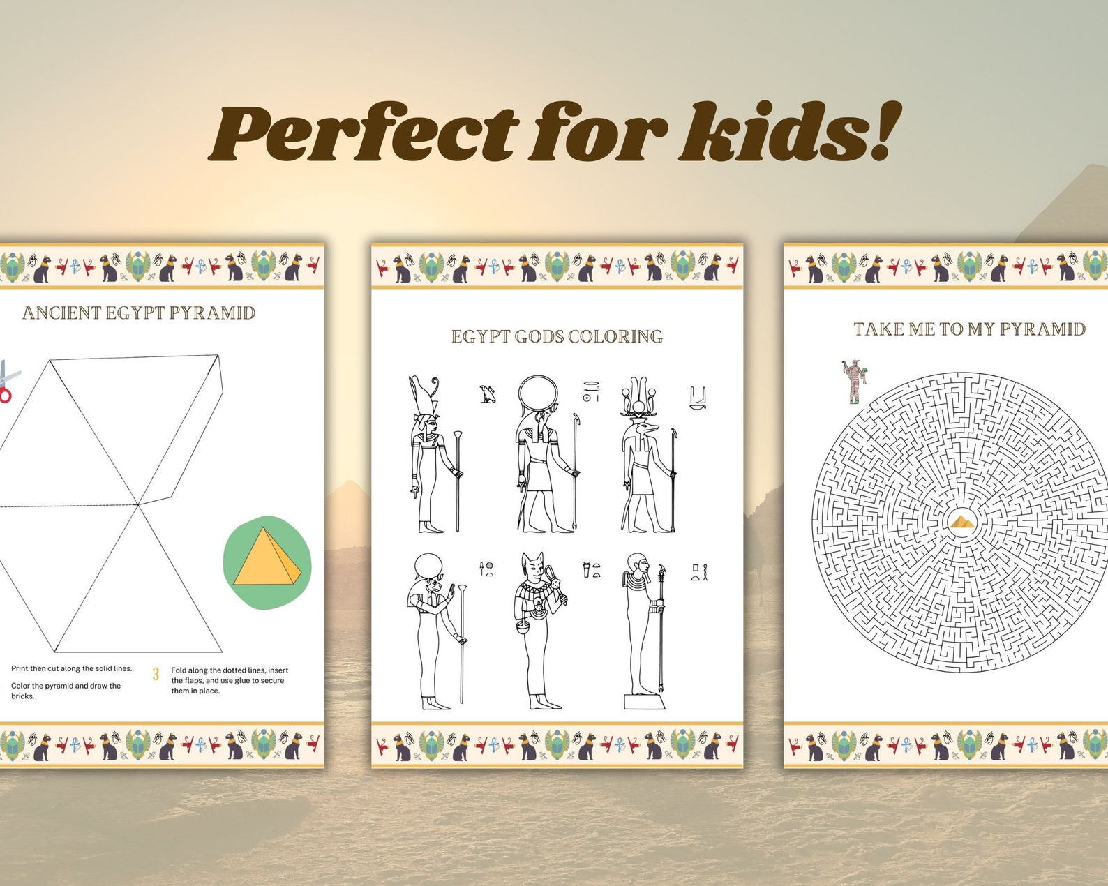 Ancient Egypt Gods Printable Mythology Games Pack; Fun Activity for ...