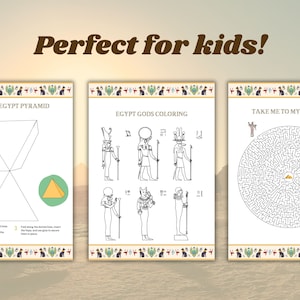 Ancient Egypt Gods Printable Mythology Games Pack; Fun Activity for ...