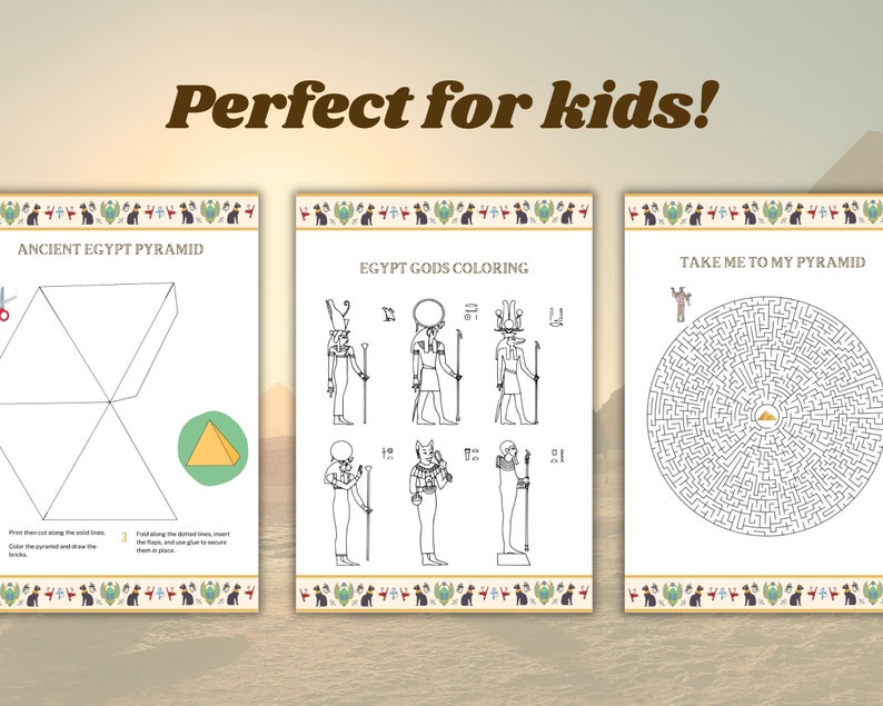 Ancient Egypt Gods Printable Mythology Games Pack; Fun Activity for ...