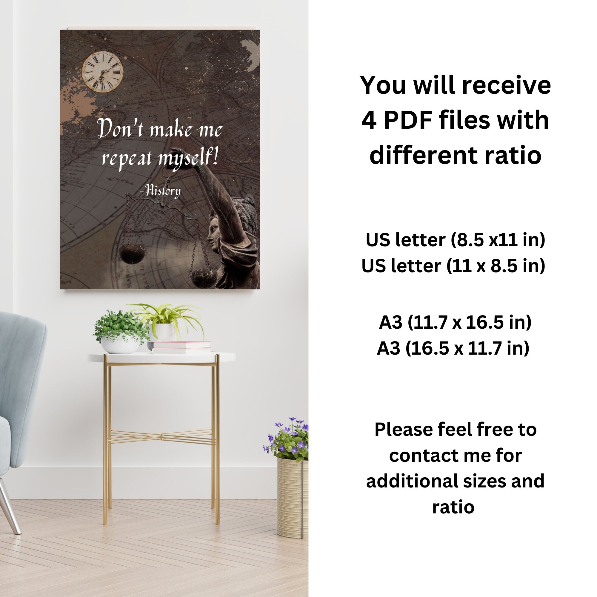 Printable Funny and Inspiring History Teacher Posters; Dark Aesthetic ...