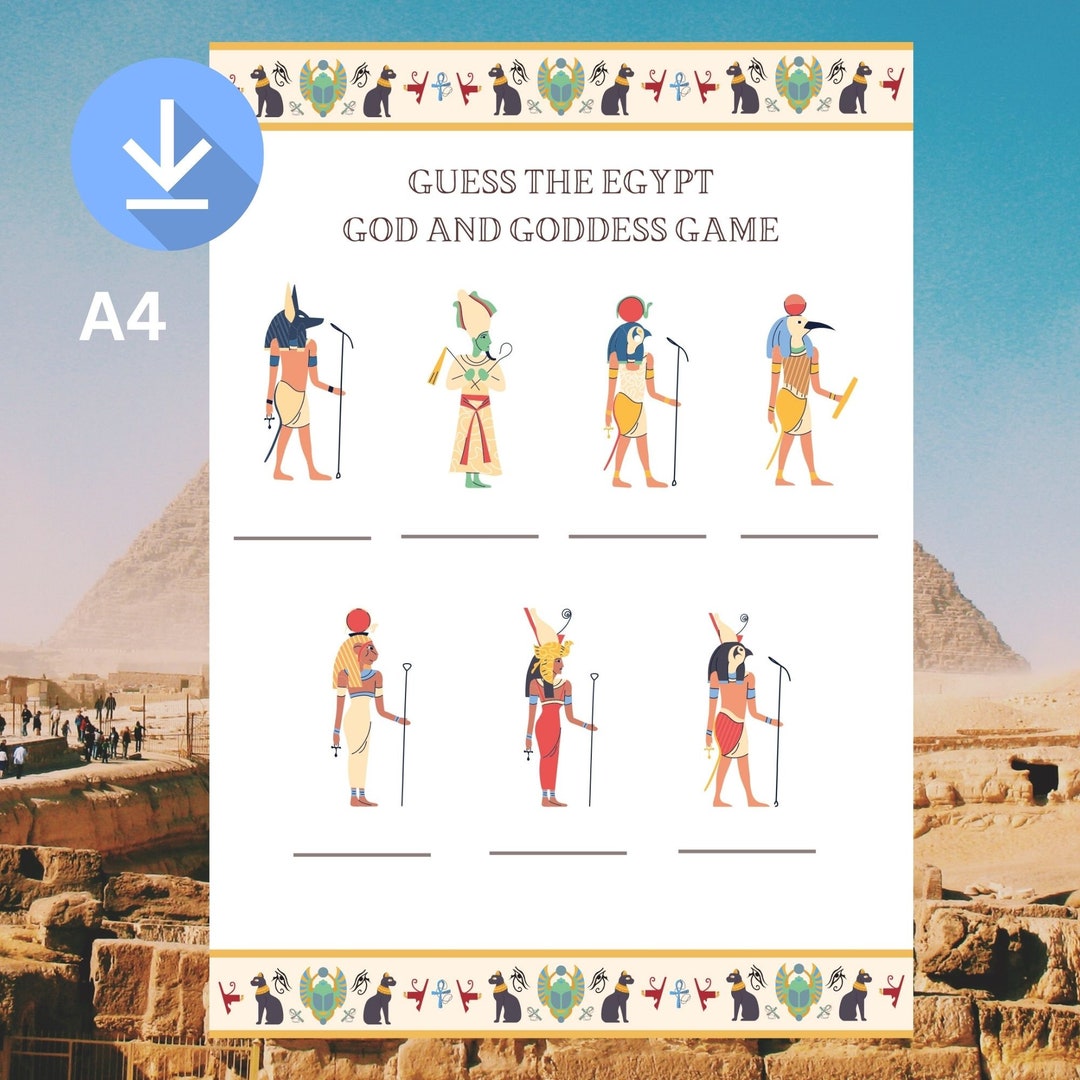 Ancient Egypt Gods Printable Mythology Party Guess the Name Game ...