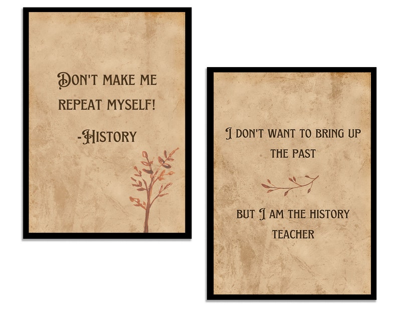 Printable Funny and Inspiring History Teacher Posters History - Etsy