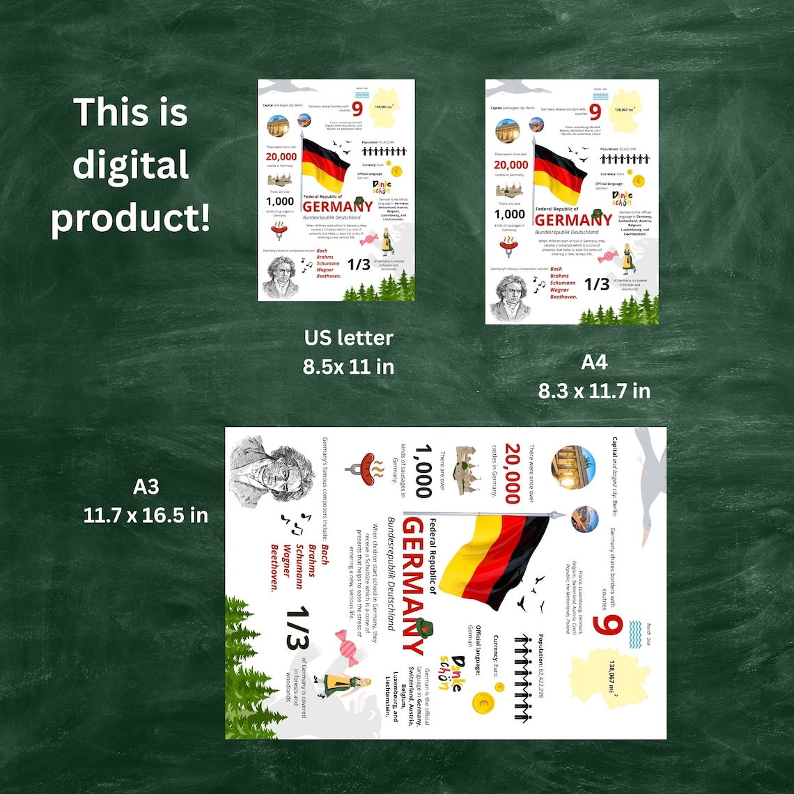 Germany Infographic Poster; German Classroom Decor; German Class ...
