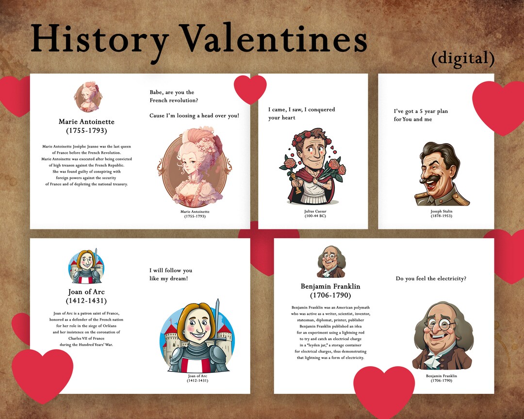 DIGITAL DOWNLOAD Printable History Funny Valentines Marie Antoinette ...