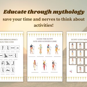 Ancient Egypt Gods Printable Mythology Games Pack; History Lesson ...