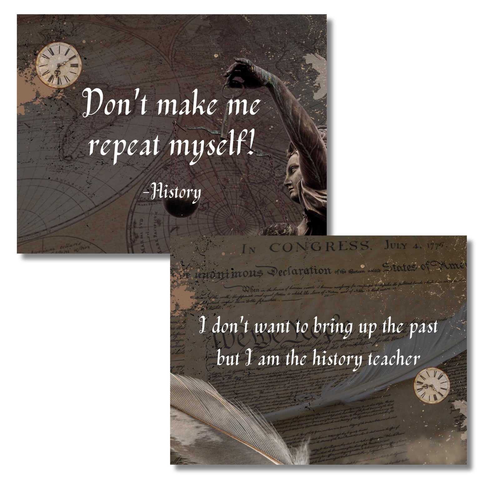 Printable Funny and Inspiring History Teacher Posters; Dark Aesthetic ...