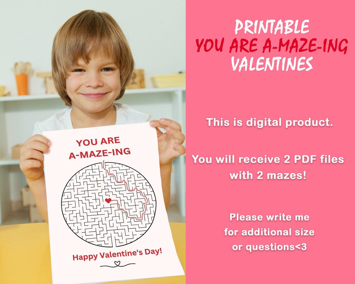 Printable Valentine's Day Activity Cards! Digital Download I Material ...