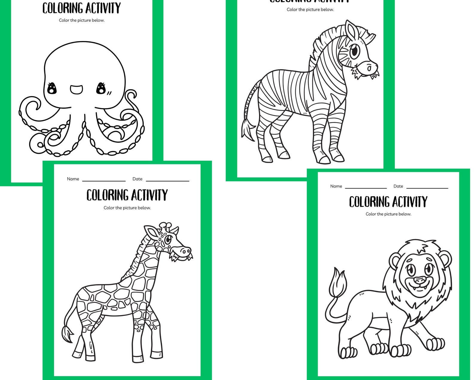 Kindergarten Animals Workbook; Animals Worksheets; Printable Animals ...