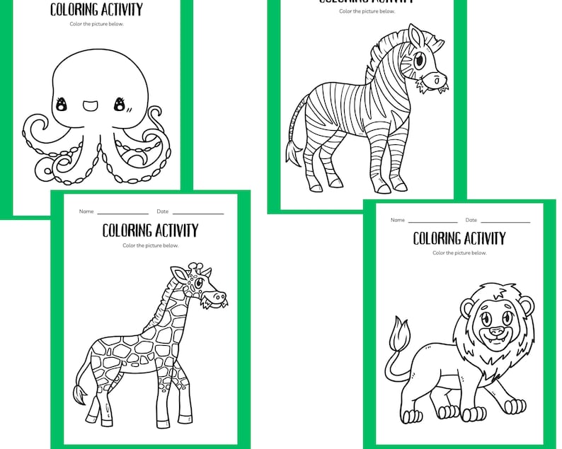 Kindergarten Animals Workbook; Animals Worksheets; Printable Animals ...