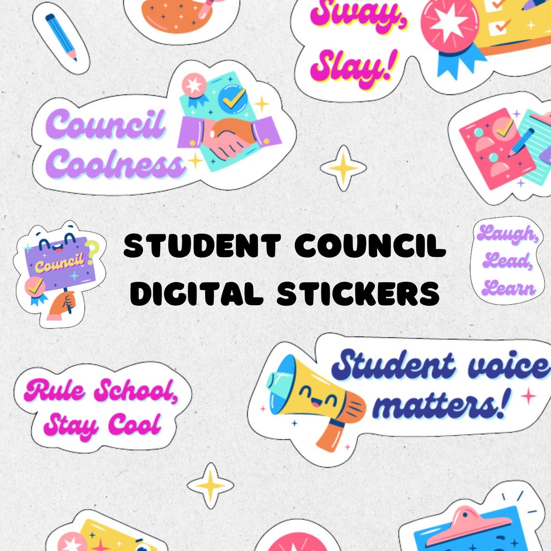 Student Council Digital Stickers; Digital Planner Stickers; Pupils ...