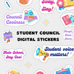 Student Council Digital Stickers; Digital Planner Stickers; Pupils ...