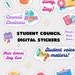 Student Council Digital Stickers; Digital Planner Stickers; Pupils ...