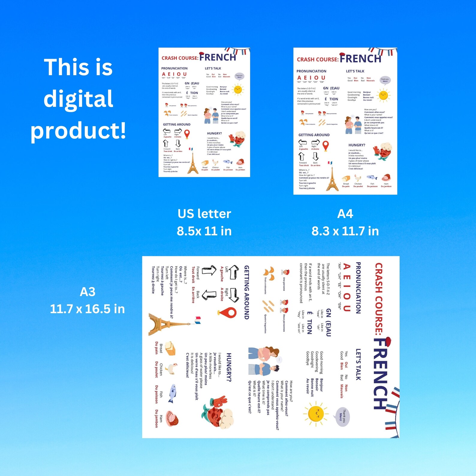 France Infographic Posters; French Classroom Decor; French Class ...