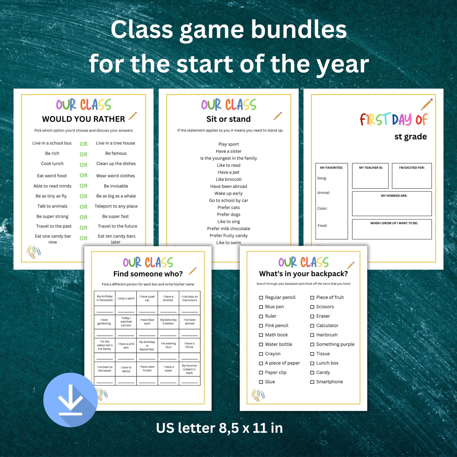Class Game Bundle Pack; Classroom Team Building; Back to School ...